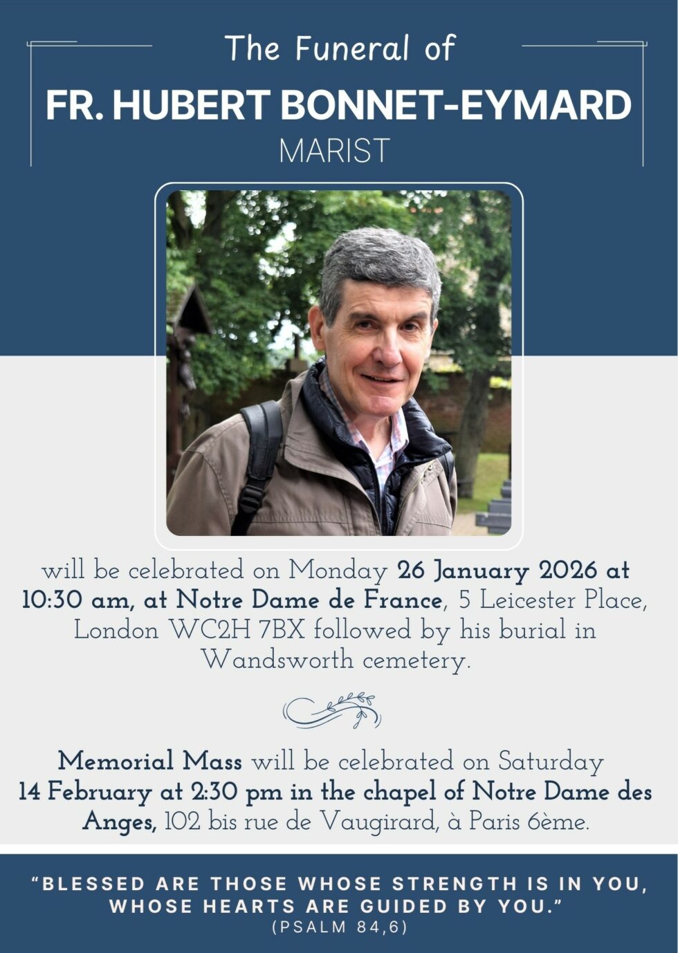 Father Hubert Bonnet-Eymard sm (1947-2025) R.I.P. - Marist Europe